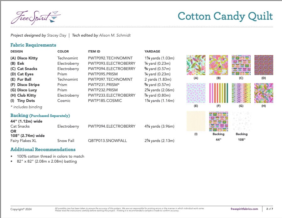 Cotton Candy Quilt Pattern Download — Woven Modern Fabric Gallery